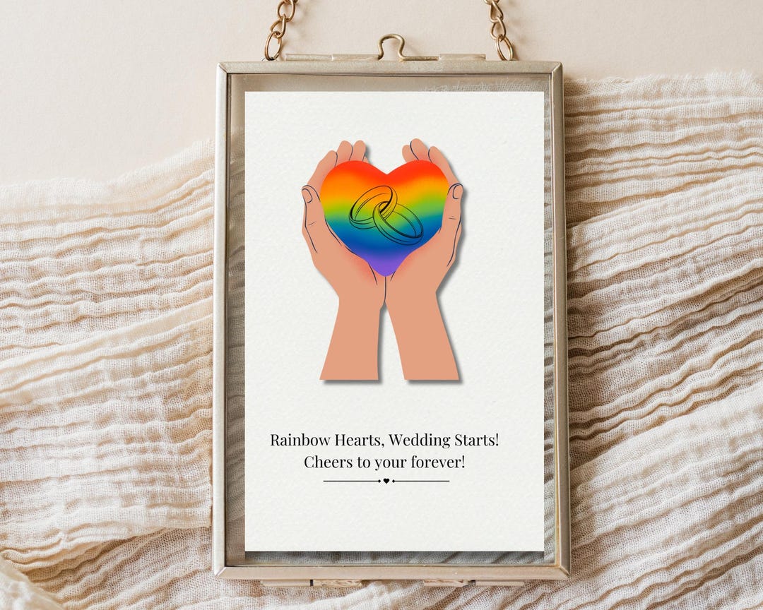 LGBTQ Wedding Card | Gay Lesbian Same-sex Marriage Congratulations ...