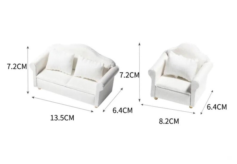 Dollhouse Miniature Couch Dollhouse Sectional Miniature Couch Dollhouse ...