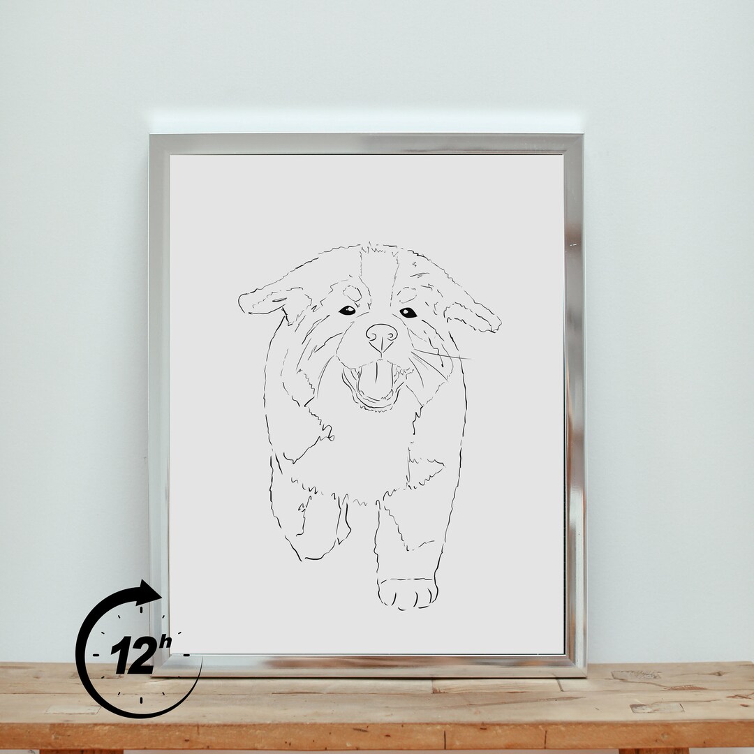 Custom Line Drawing, Custom Portrait, Personalised Gift, Couples ...