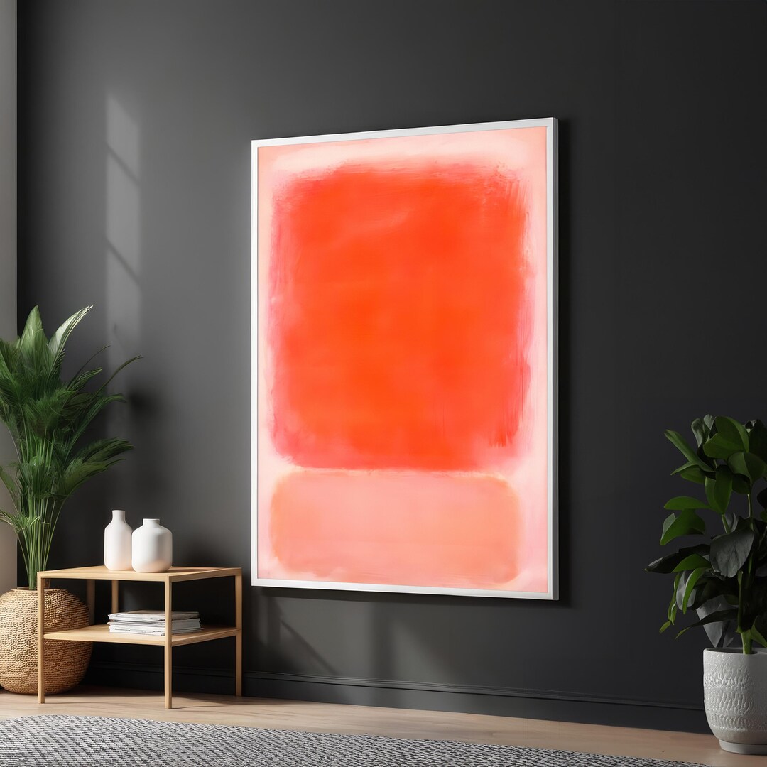 Mark Rothko Inspired Red and Pink Abstract Canvas Print - High-quality ...