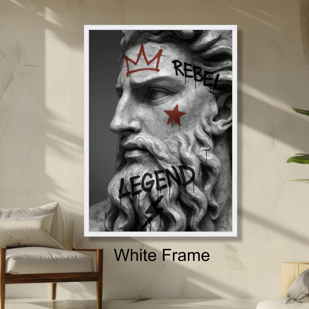 Urban Street Art Statue Rebel Legend Graffiti Wall Art, Classic ...