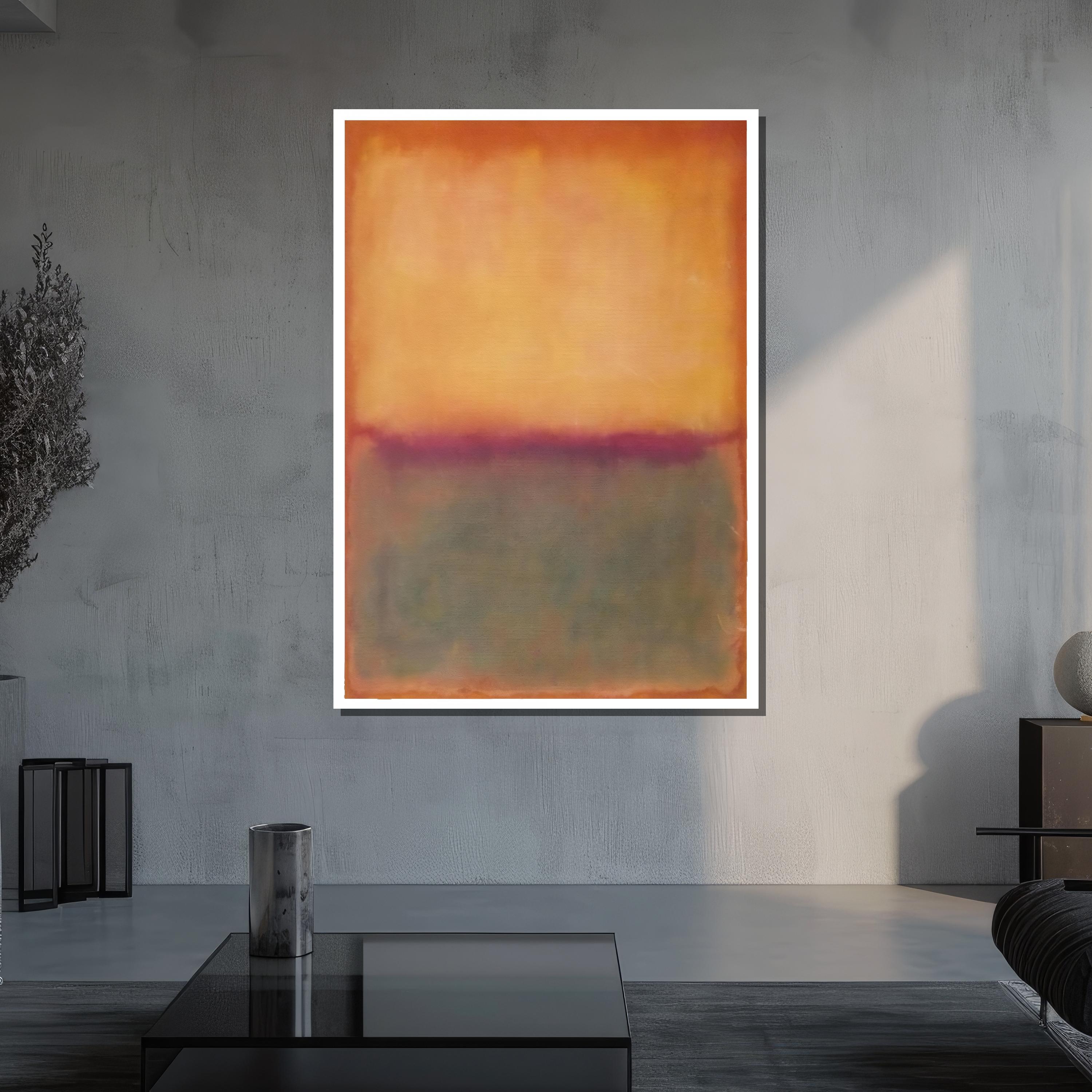 Mark Rothko Inspired Warm Gradient Abstract Canvas Art, Soothing Tones ...