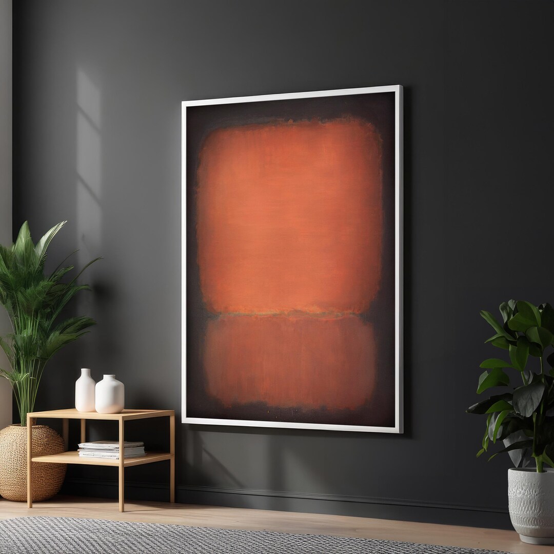 Mark Rothko Inspired Brown and Orange Abstract Canvas Art, Warm Toned ...