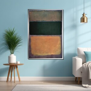 Mark Rothko Inspired Deep Green and Warm Earth Tones Canvas Art ...