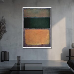 Mark Rothko Inspired Deep Green and Warm Earth Tones Canvas Art ...