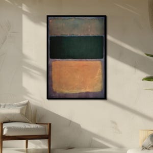 Mark Rothko Inspired Deep Green and Warm Earth Tones Canvas Art ...