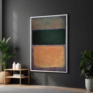 Mark Rothko Inspired Deep Green and Warm Earth Tones Canvas Art ...