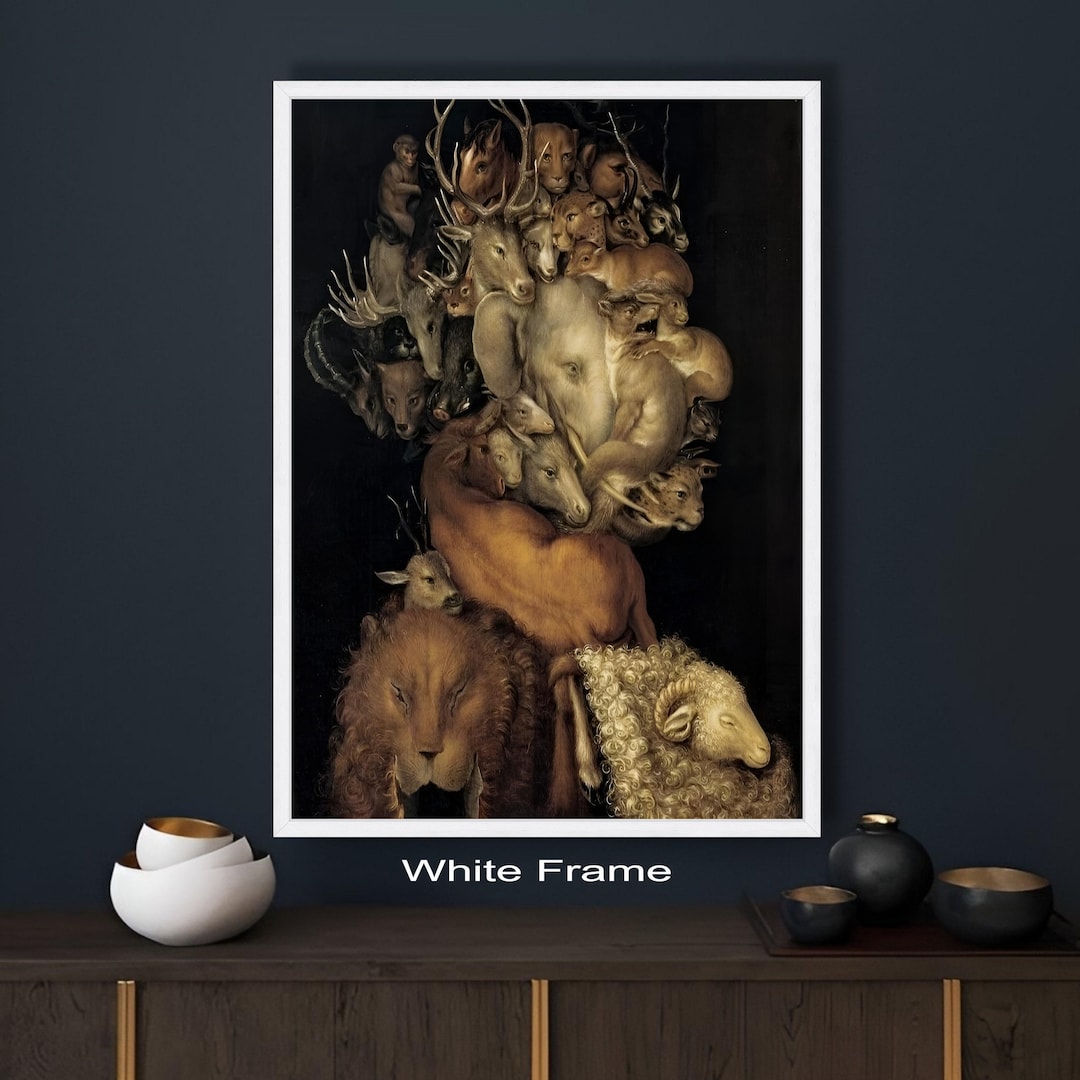 Giuseppe Arcimboldo Animal Faces Portrait Canvas, Surrealist Wildlife ...
