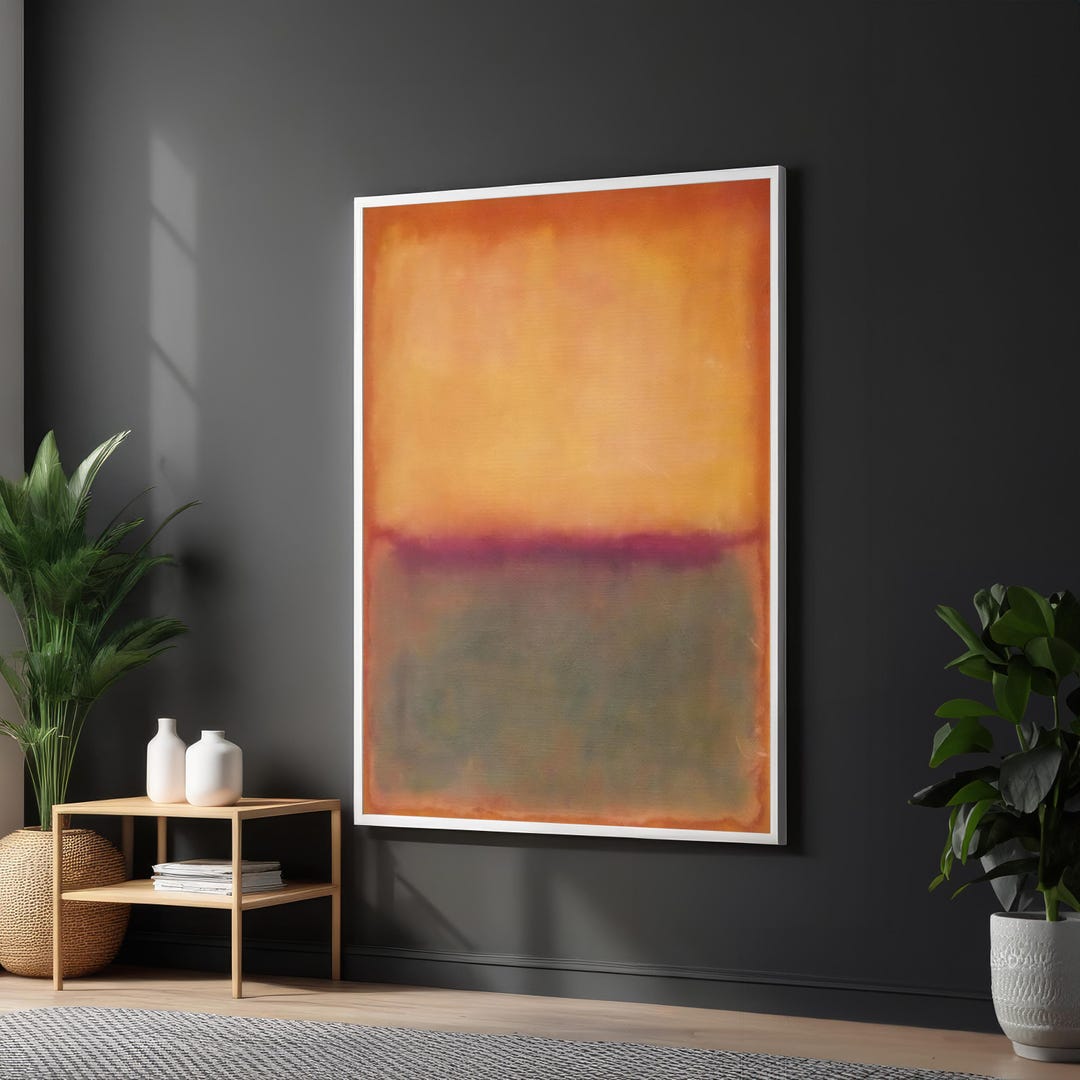 Mark Rothko Inspired Warm Gradient Abstract Canvas Art, Soothing Tones ...