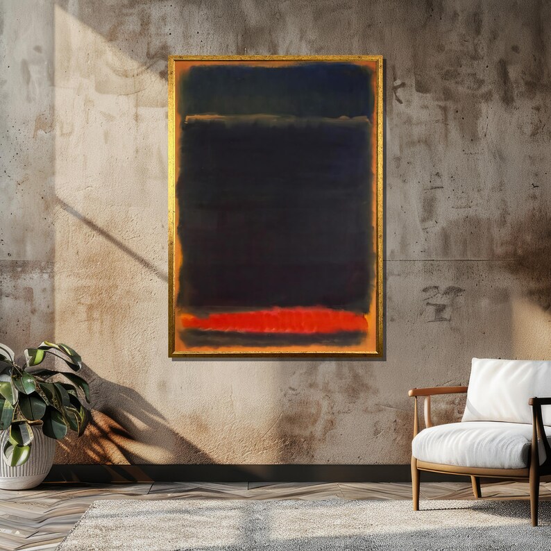 Mark Rothko Style Abstract Canvas Print – Dark and Vibrant Minimalist ...