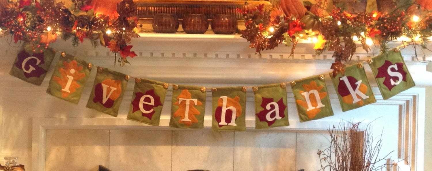 Give Thanks Banner PDF Pattern | Etsy