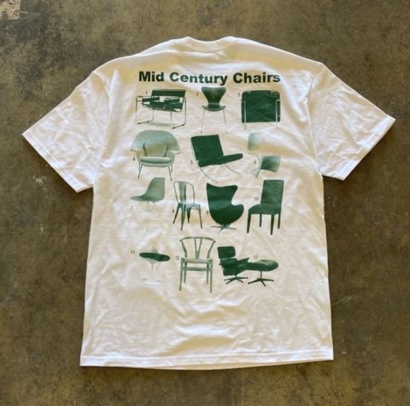 Mid Century Chairs Graphic T-shirt Retro Furniture Design Tee Vintage ...