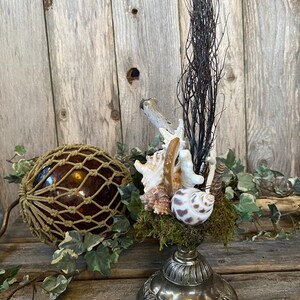Sea Shell Bouquet in a Silver Vase/coastal Elegance/ocean Inspired ...