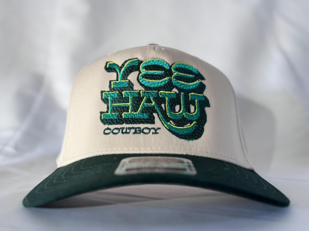 Yee Haw Cowboy Hat – Retro Western Embroidered OTTO Hat – Colorful ...