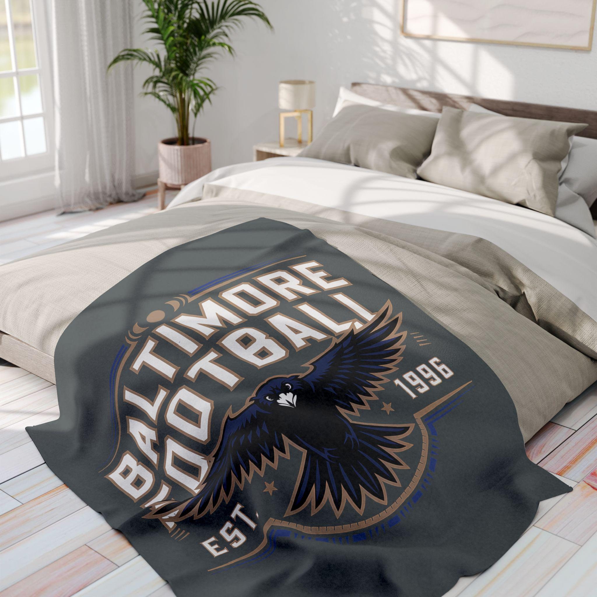 Baltimore Football Fleece Blanket - Baltimore Team Spirit Throw - Game ...