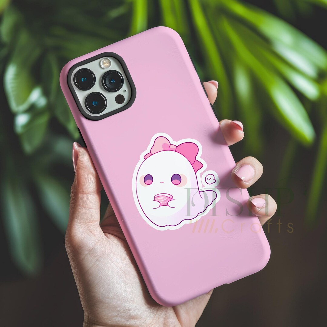 Cute Ghost Reading Sticker, Ghost Holding Book Sticker, Halloween ...