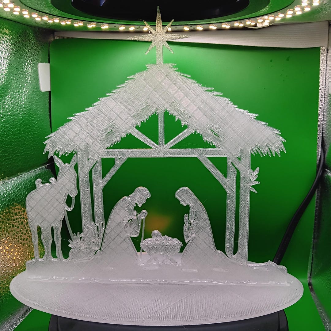 Personalized Clear 3D Printed Nativity Scene Holy Night Christmas Decor ...