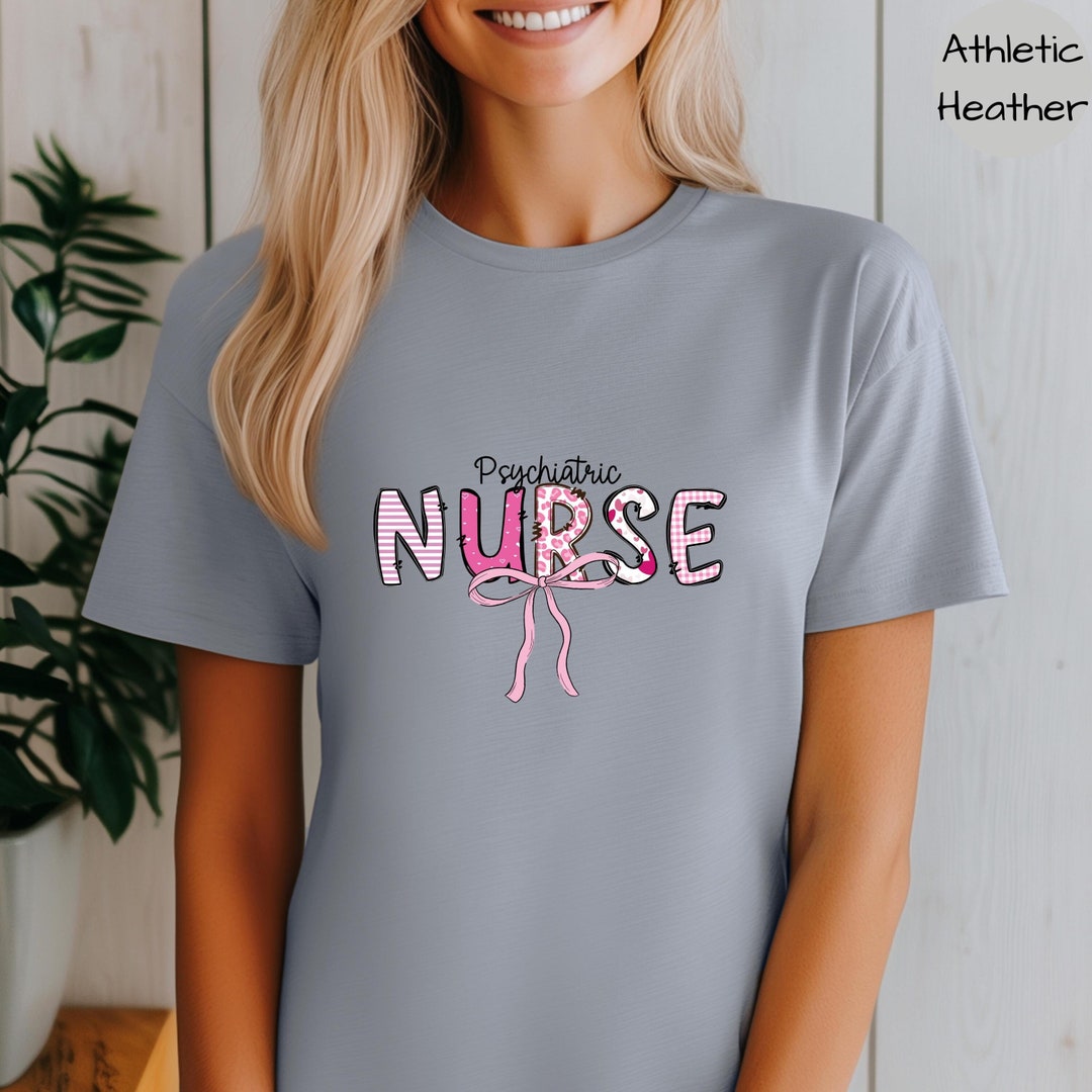 Valentine's Day Psychiatric Nurse Shirt, Cute Heart Design for ...