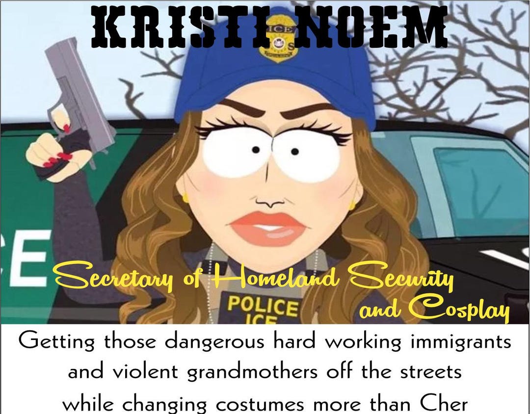 Kristi Noem Cosplay T-shirt: Political Satire, Anti-trump - Etsy