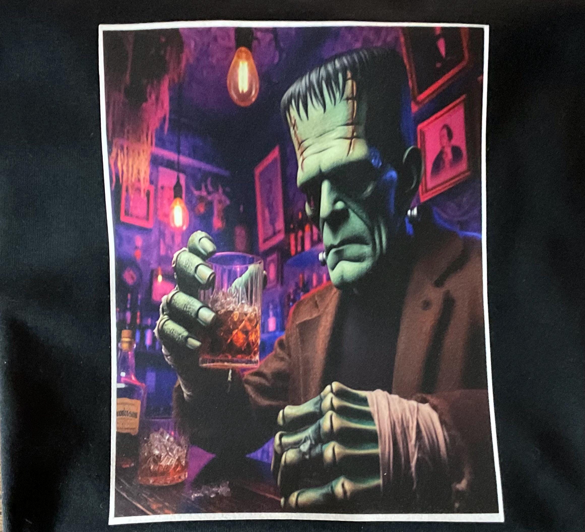 Frankenstein Drinking an Old Fashioned T-shirt. - Etsy