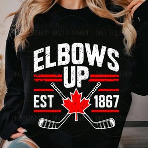 Retro Elbows up PNG, Funny Elbows up Png, Elbows up Png, Canadian Pride ...