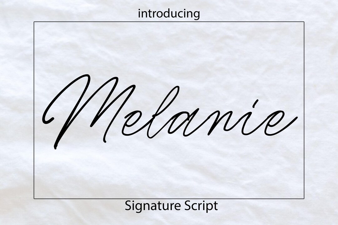 Melanie Handwritten Font, Signature Font, Script Font, Wedding Font ...