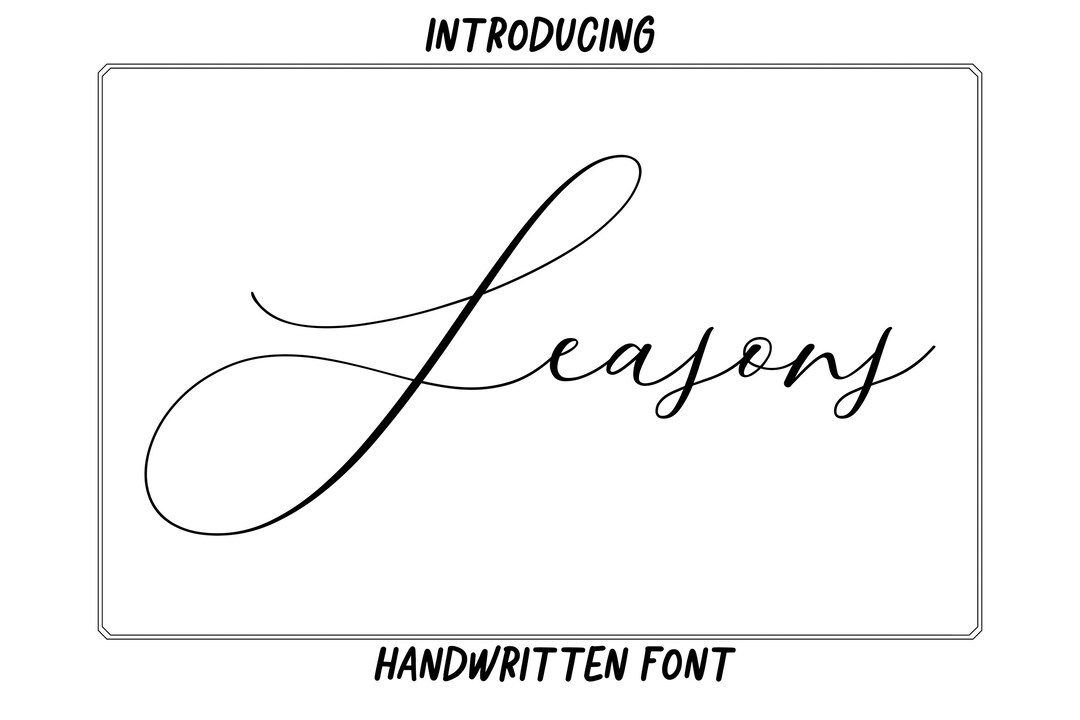 Seasons Handwritten Font, Modern Font, Script Font, Wedding Font ...