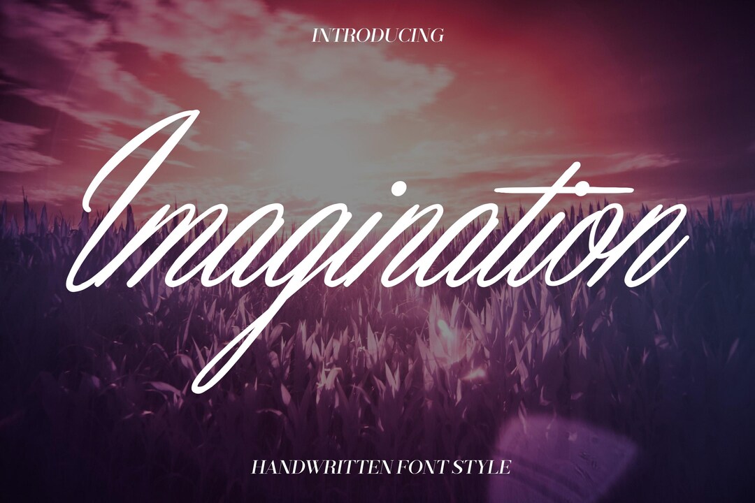 Imagination Handwritten Font, Modern Font, Script Font, Wedding Font ...