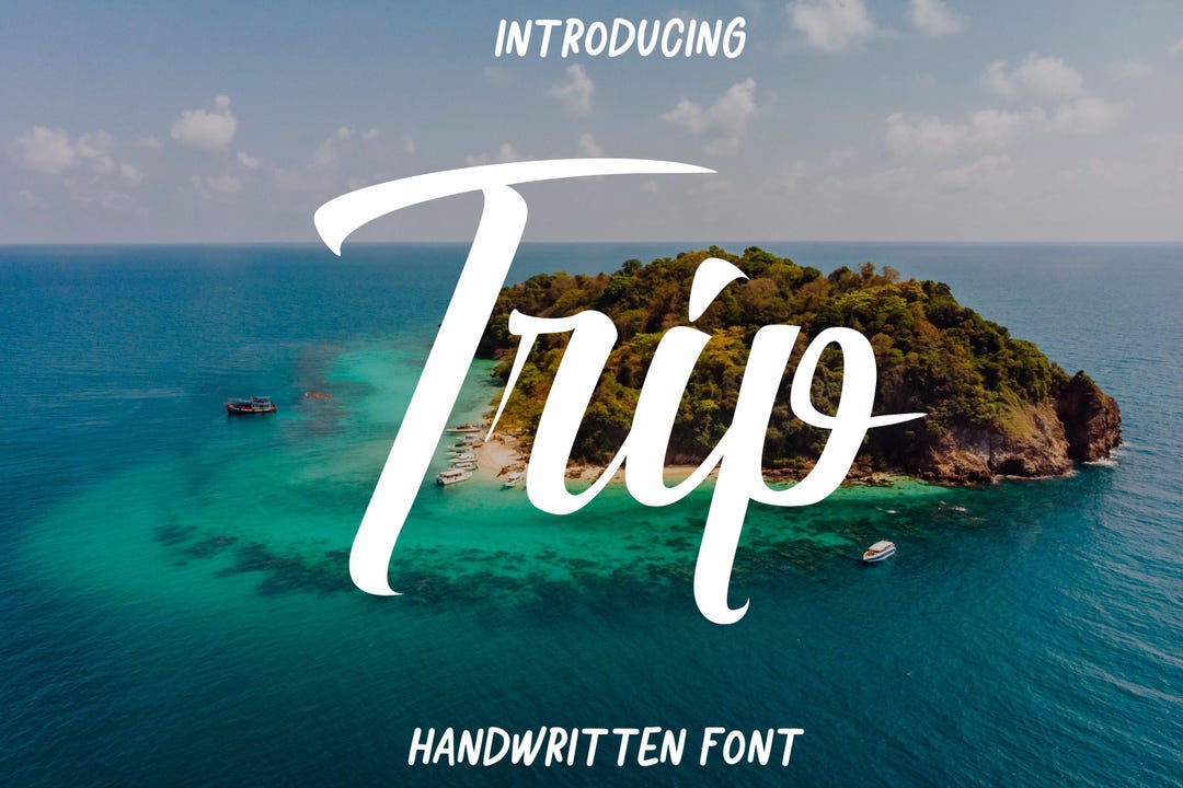 Trip Handwritten Font, Modern Font, Wedding Font, Script Font ...