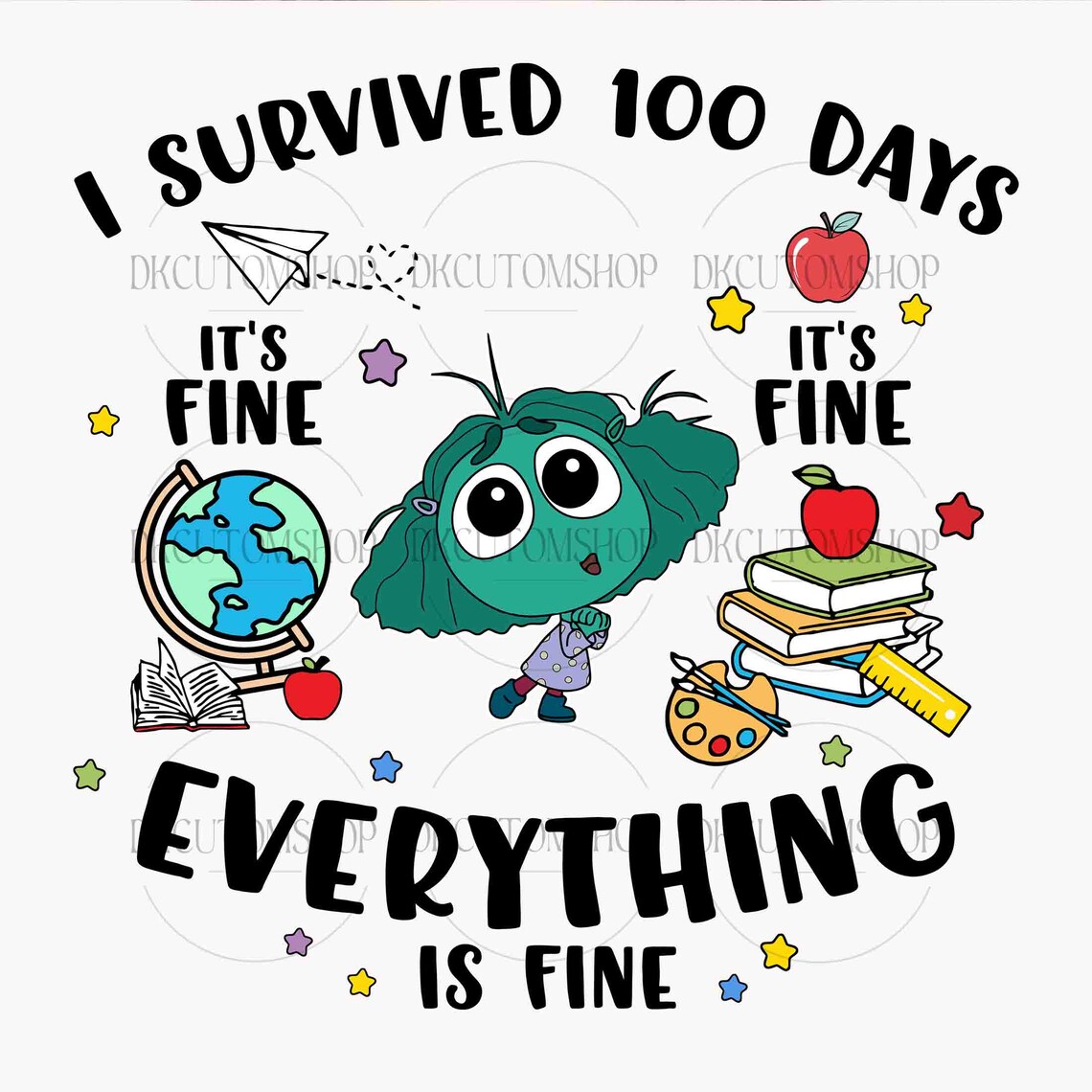 I Survived 100 Days of School PNG, 100 Days of School Png, Emotions ...