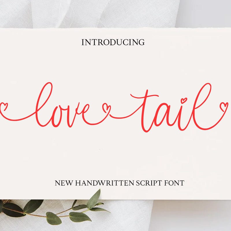Heart Tail Script - Etsy