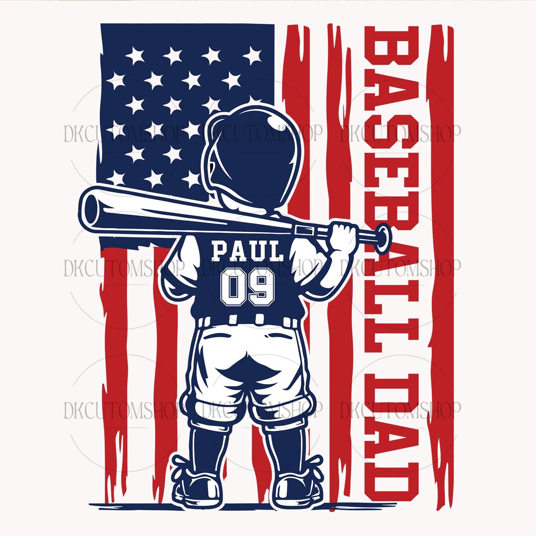 Personalized Baseball Png, Custom Baseball Dad Flag Png, Game Day Png ...