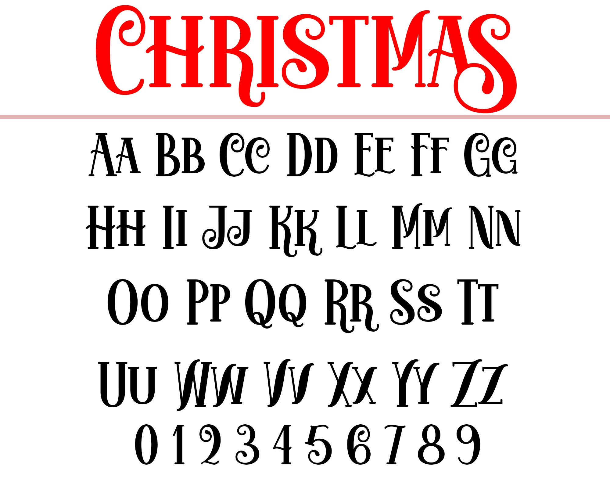 Christmas Fonts Bundle OTF TTF SVG, Christmas Alphabet, Christmas Svg ...