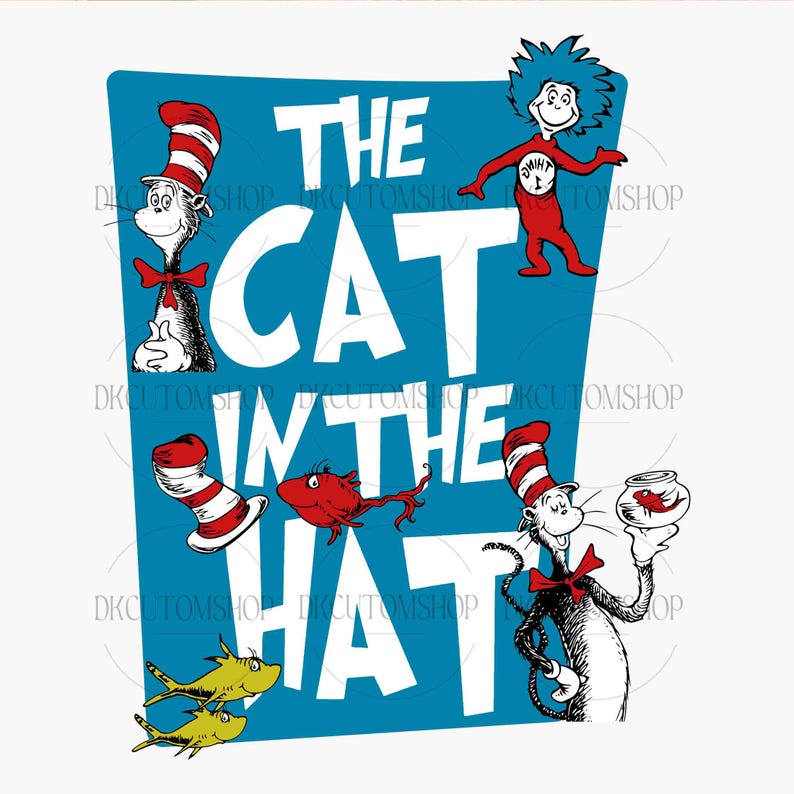 The Cat in the Hat PNG, Reading Png, Read Across America Png, Teacher ...