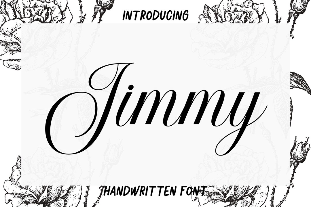Jimmy Handwritten Font, Script Font, Modern Font, Wedding Font ...