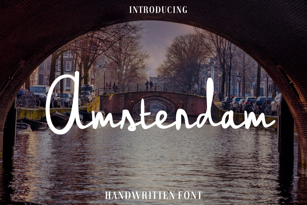 Amsterdam Handwritten Font, Script Font, Modern Font, Wedding Font ...
