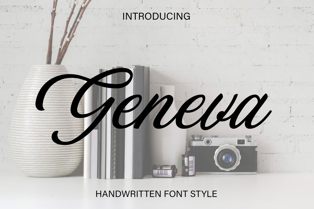 Geneva Handwritten Font, Modern Font, Script Font, Wedding Font ...