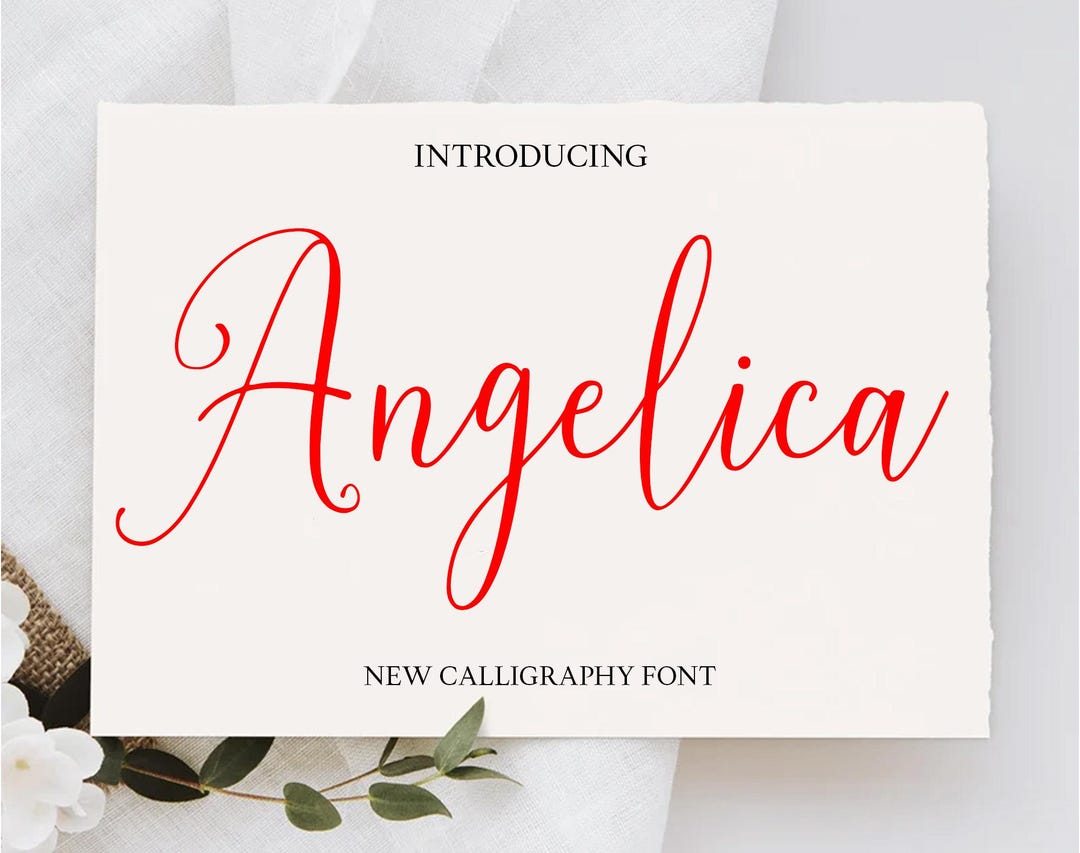 Angelica Calligraphy Font, Wedding Font, Script Font, Handwritten Font ...