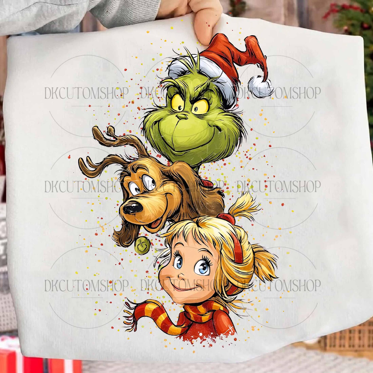 Cute Green Mean Guy With Friends PNG, Retro Green Christmas PNG, Merry ...