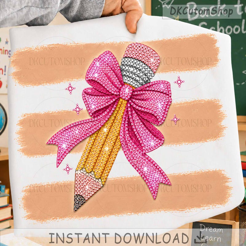 Glitter Pencil Clipart - Etsy