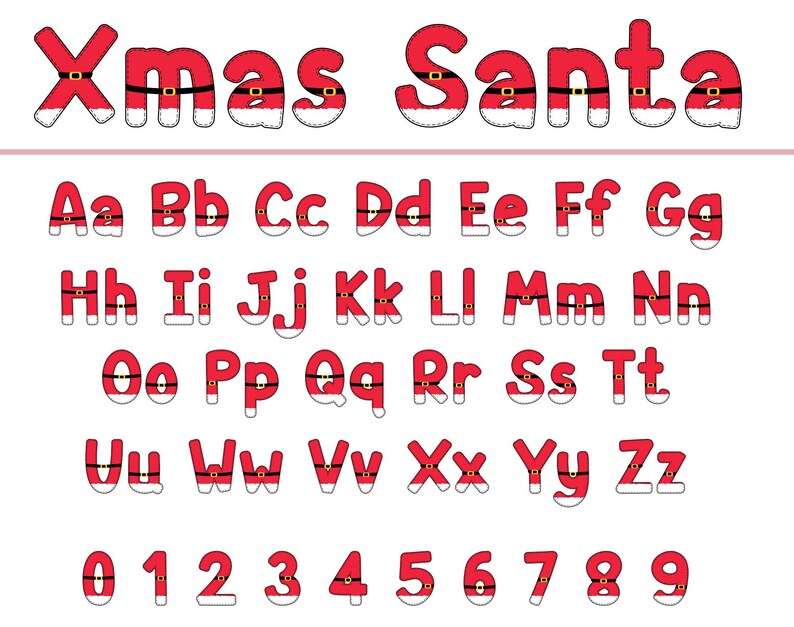 Christmas Fonts Bundle OTF TTF SVG, Christmas Alphabet, Christmas Svg ...