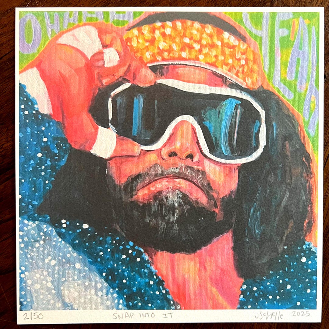 Macho Man 8x8in Art Print - Etsy