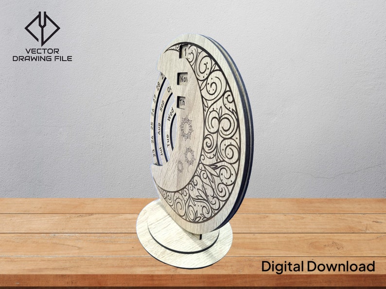 Perpetual Calendar Laser Cut, Perpetual Calendar, Perpetual Calendar ...