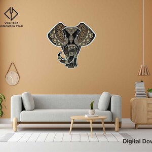 Decorative Elephant Wall Panel, Extraordinary Design of Culture and ...