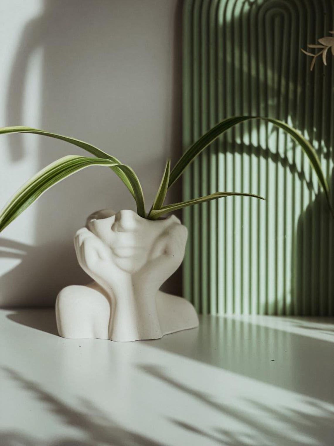 Woman Face Sculpture - Home Decor - Woman Shaped - Candle Holder ...