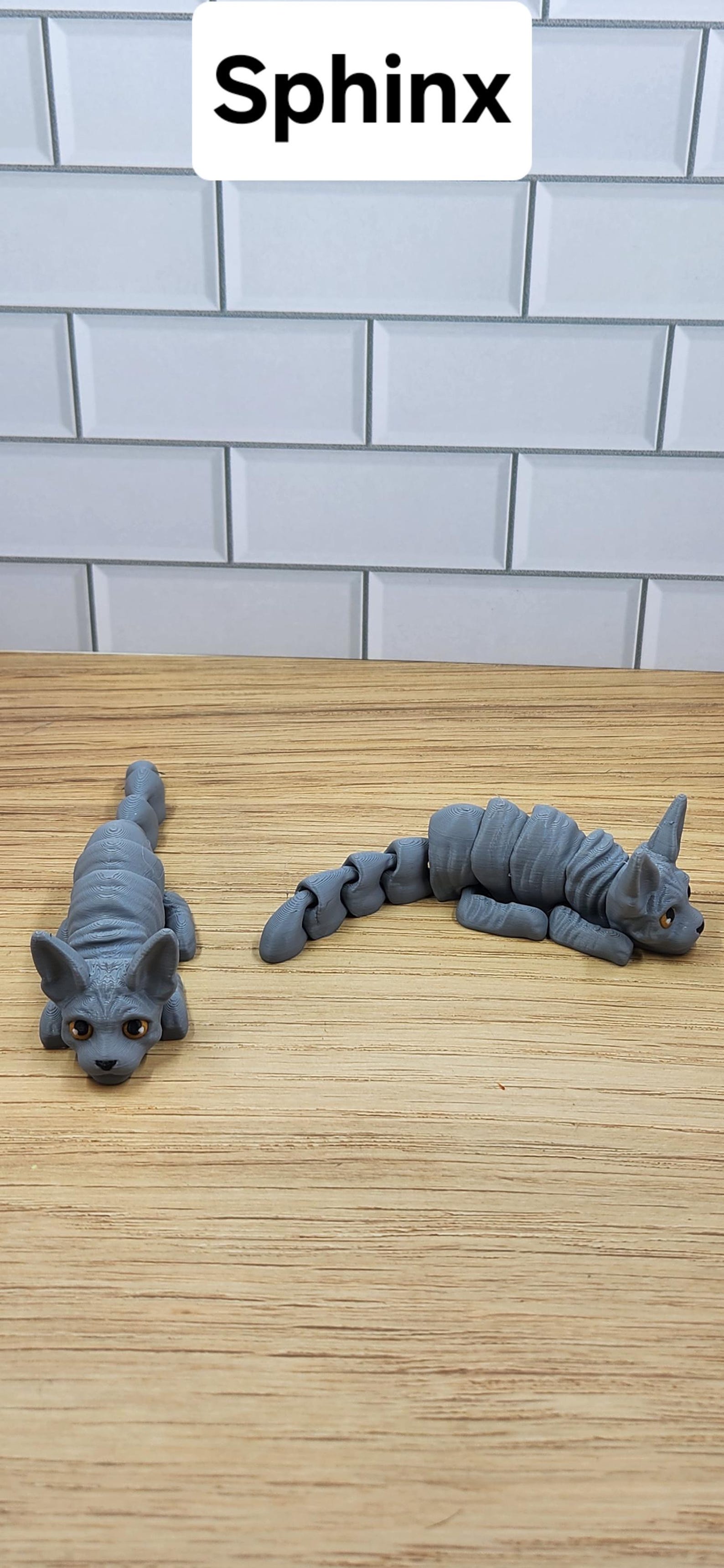 Articulated 3D Printed Cat Flexi Fidget - Set #1 | 7 Adorable Varieties ...