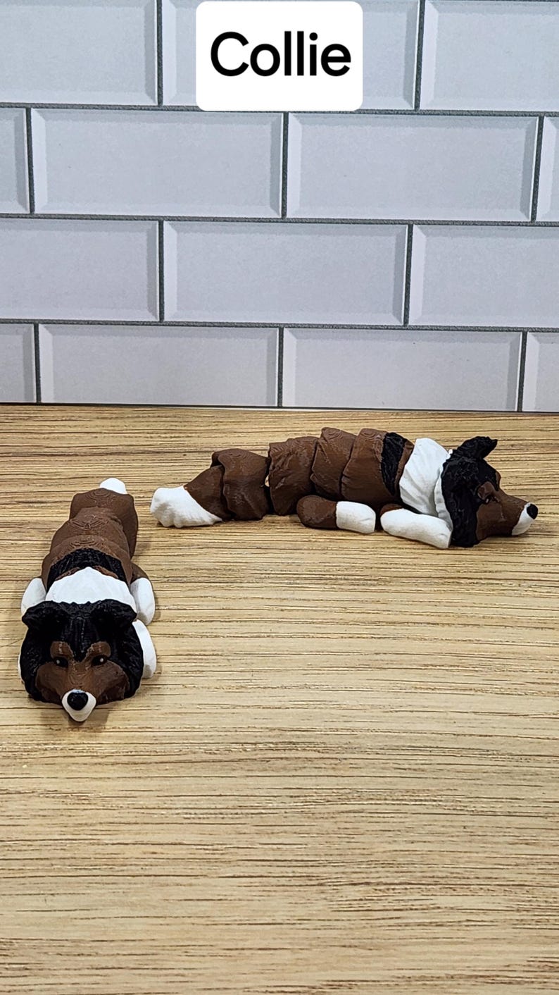 Articulated 3D Printed Dog Flexi Fidget - Set #3 | 4 Adorable Varieties ...