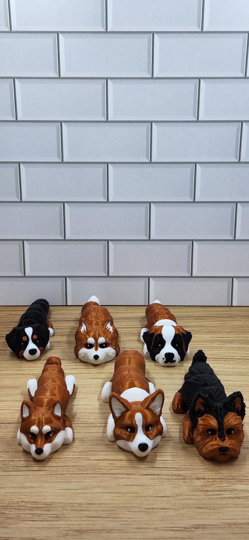 Articulated 3D Printed Dog Flexi Fidget - Set #4 | 6 Adorable Varieties ...