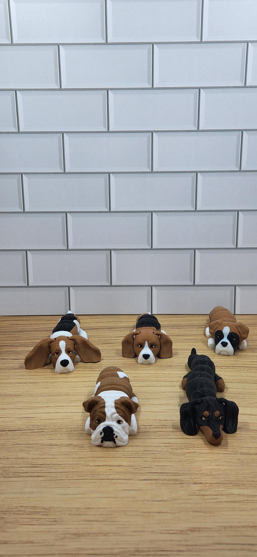 Articulated 3D Printed Dog Flexi Fidget - Set #9 | 5 Adorable Varieties ...