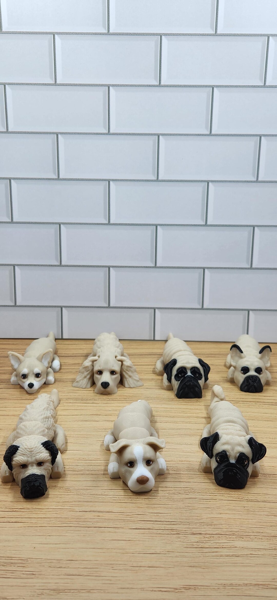 Articulated 3D Printed Dog Flexi Fidget - Set #2 | 7 Adorable Varieties ...